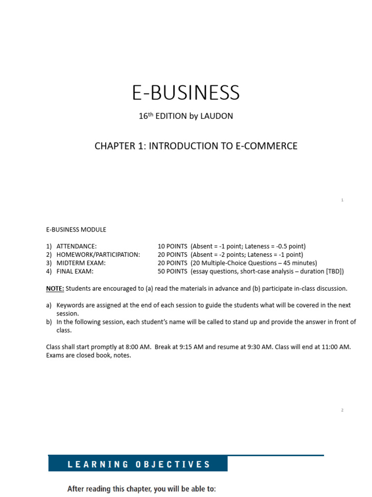 0001 Chapter 1 Introduction To e Commerce | PDF | E Commerce | Internet