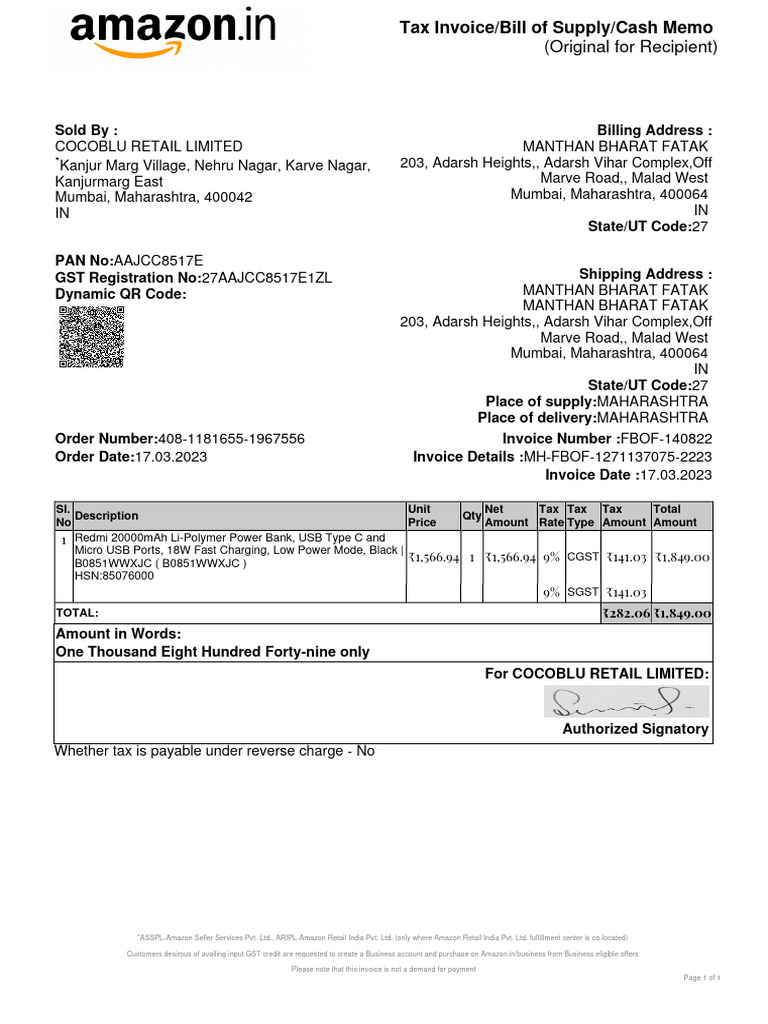 invoice_copy-1 | PDF | Invoice | Taxes
