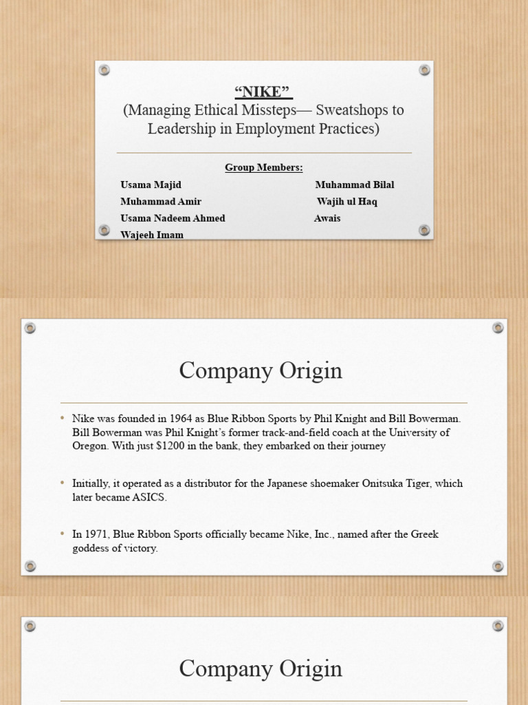 Nike Presentation | PDF | Nike | Supply Chain