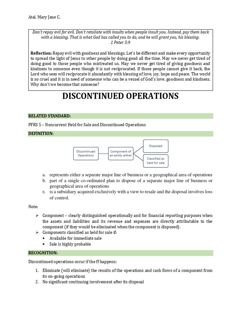 Discontinued Operations 1 | Download Free PDF | Income | Expense