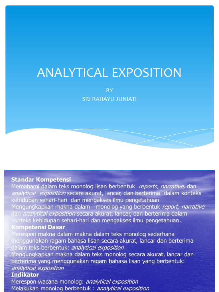 Analytical Exposition | PDF | Science & Mathematics