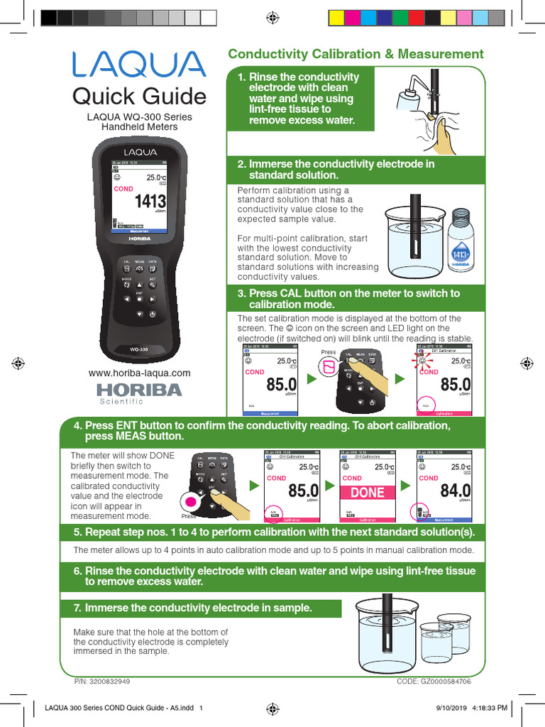 WQ-300 Series Conductivity Meter Quick Guide | PDF | Calibration ...