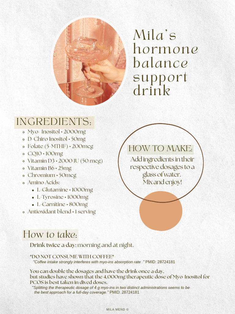 Hormones Recipe | PDF | Polycystic Ovary Syndrome | Dietary Supplements