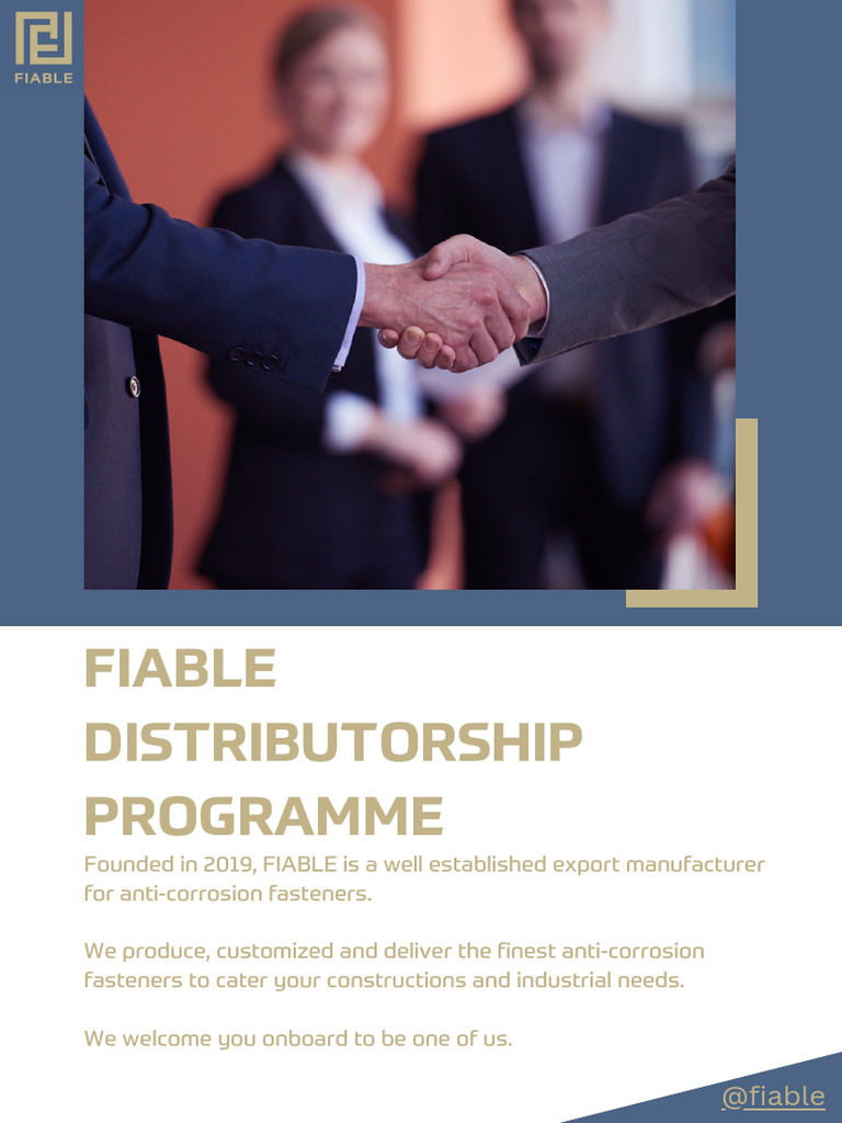 FIABLE Distributorship Programme Booklet | PDF | Inventory | Market ...