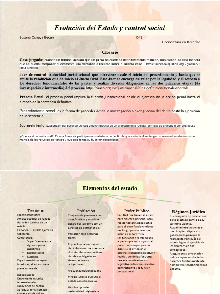 Evolución Del Estado y Control Social Derecho | PDF | Jurisdicción ...