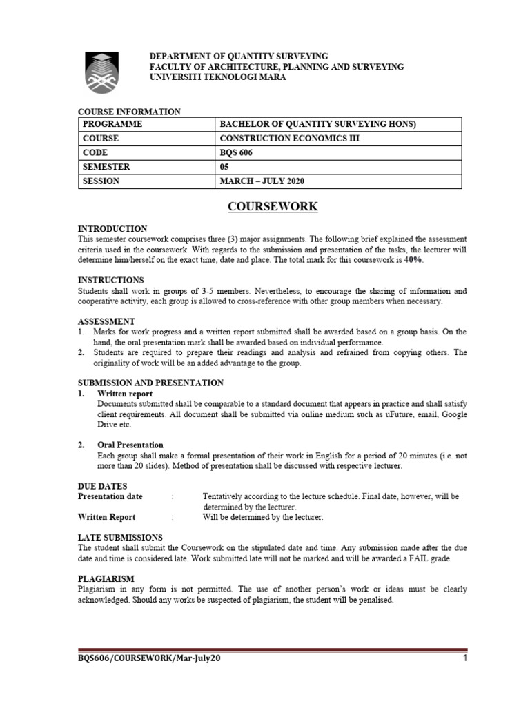 BQS606 Assignment Mac - July 2020 | PDF | Real Estate Appraisal | Investing