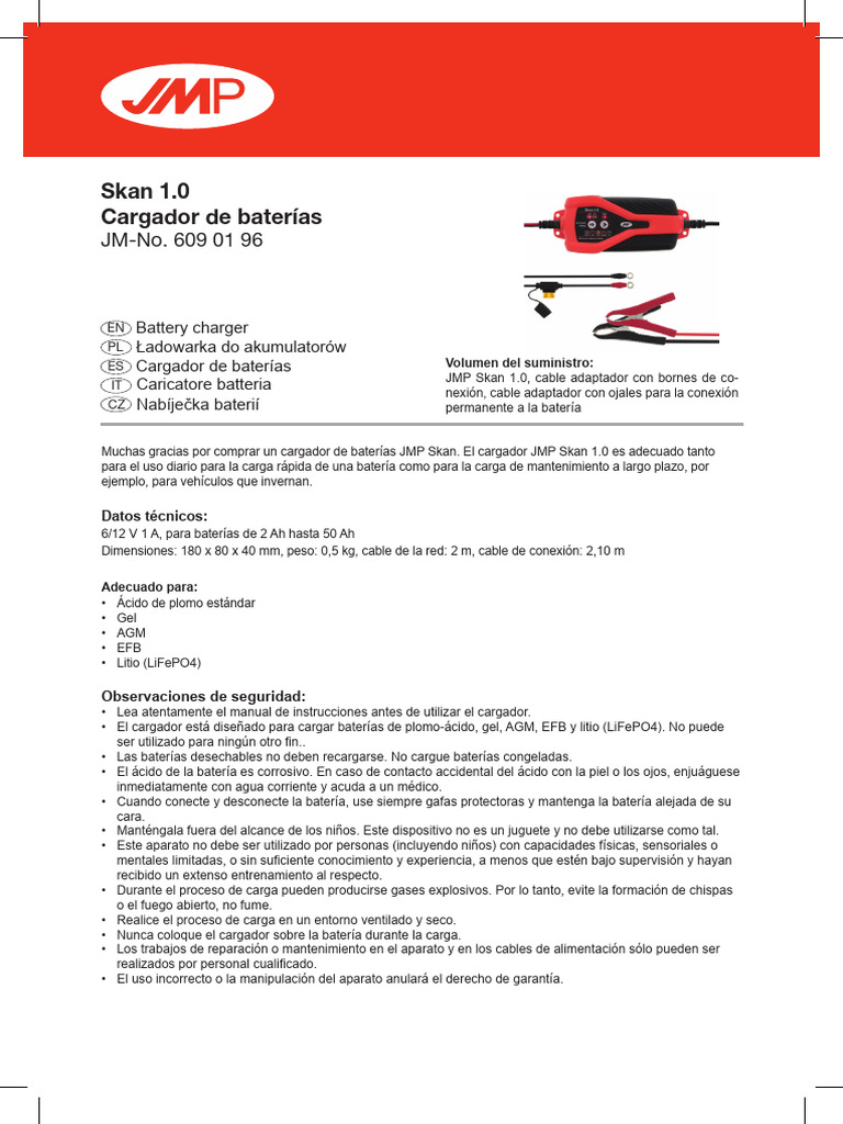 Cargador Bateria JMT Litio | PDF | Cargador de batería | Diodo emisor de luz