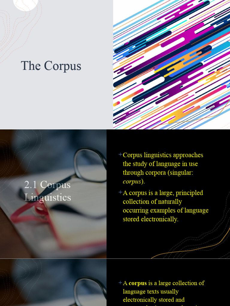 PhE Lecture 10 - The Corpus and Corpus Analysis | PDF | Verb | Linguistics