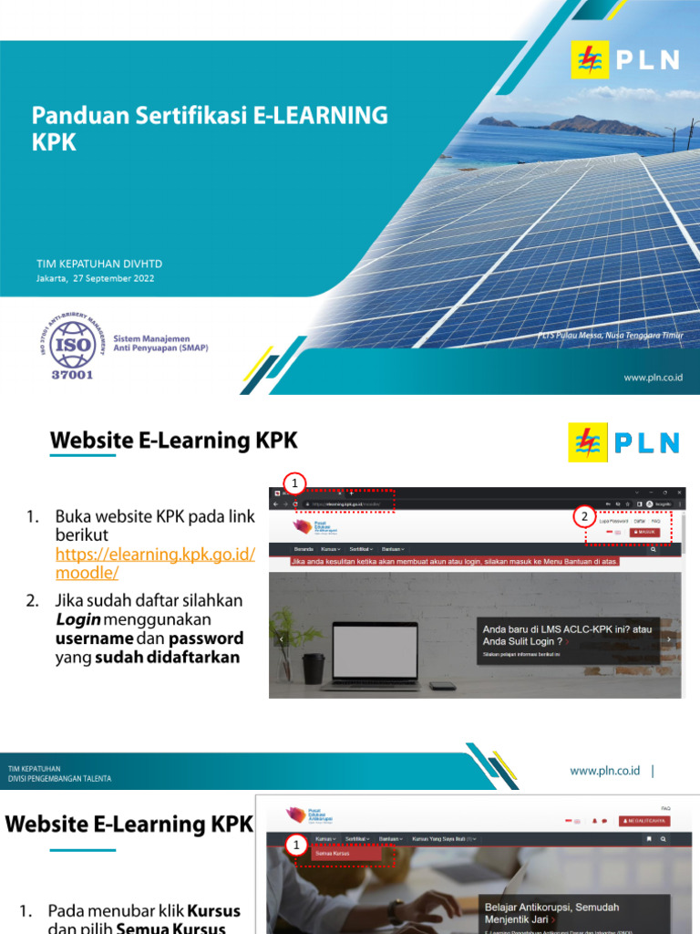 Panduan Sertifikasi E-LEARNING KPK | PDF | Griya & Taman | Seni