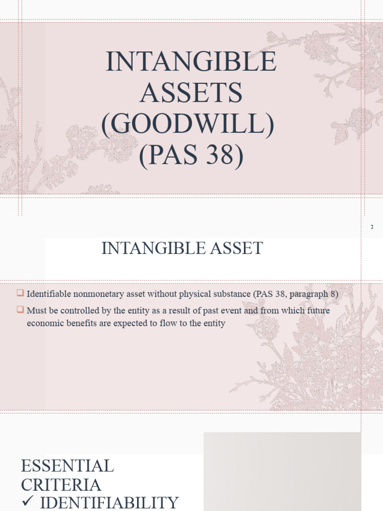 Understanding Intangible Assets and Goodwill | PDF | Goodwill ...