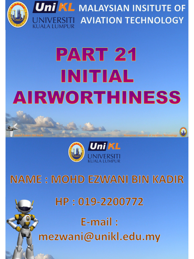 M10.5 Initial Airworthiness (Part 21) Power Notes | PDF | Aircraft ...