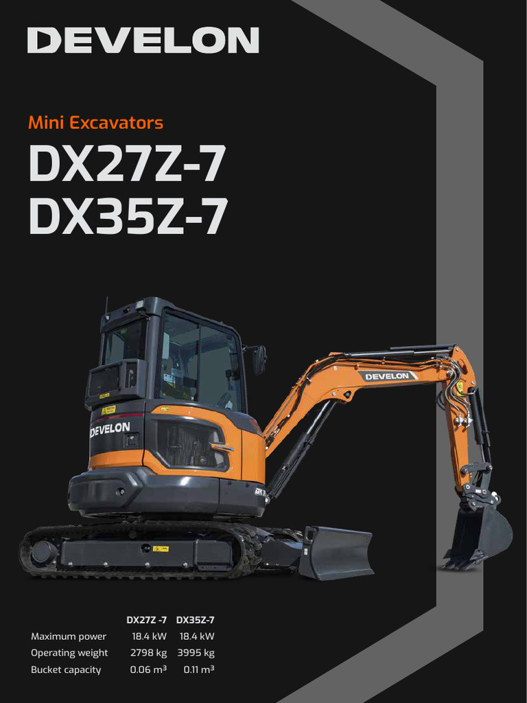 Doosan DX35Z Brochure | PDF | Pump | Engines