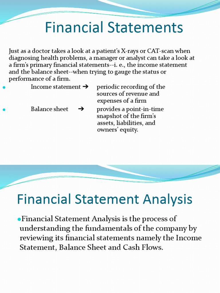 Chapter 1 Financial Statement Analysis Pdf Leverage Finance