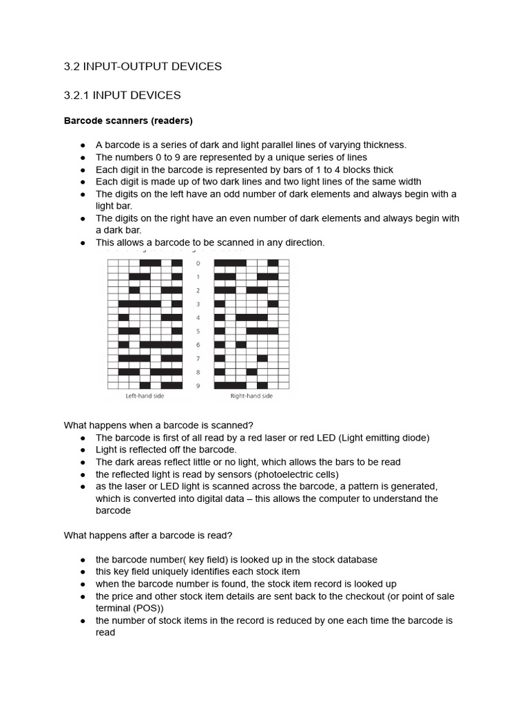 3.2 comp sci notes | PDF | Touchscreen | Image Scanner