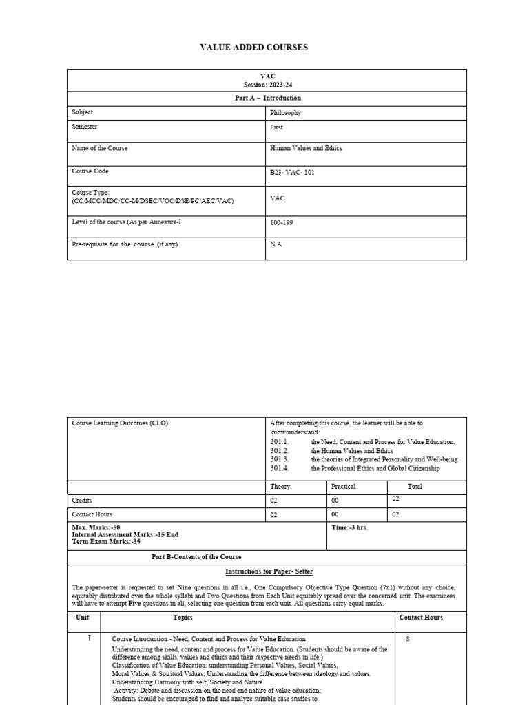 Value Added Courses | PDF | Yoga