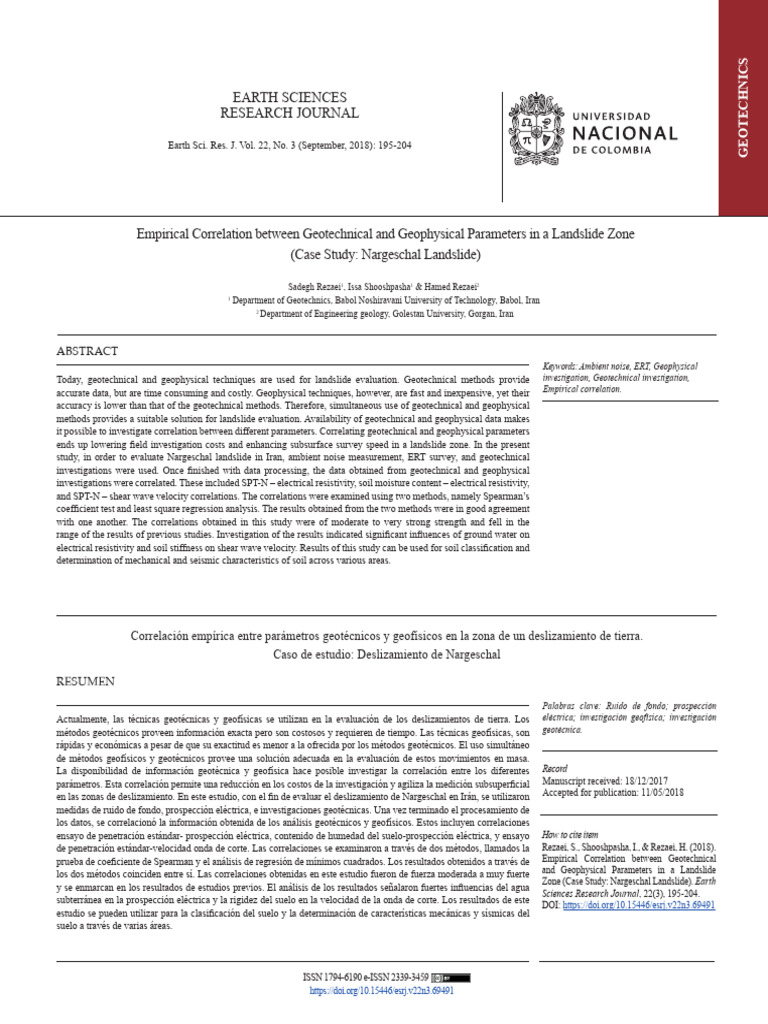 9 Empirical Correlation Between Geotechnical and Geophysical Parameters ...