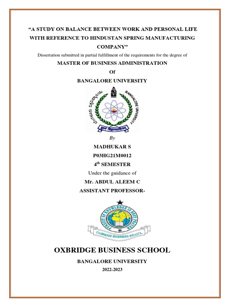 Madhukar 4th Sem Project | PDF | Human Resource Management | Human ...