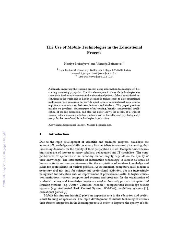Paper 34 | PDF | Mobile Technology | Mobile App