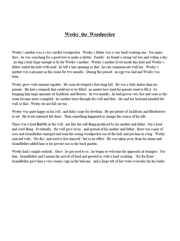 Weeky The Woodpecker | PDF Weeky The Woodpecker | PDF