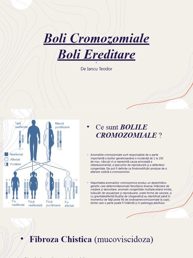 Boli Cromozomiale Boli Ereditare | PDF
