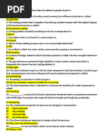WAEC Metal Work Past Questions | PDF | Heat Treating | Physical Sciences