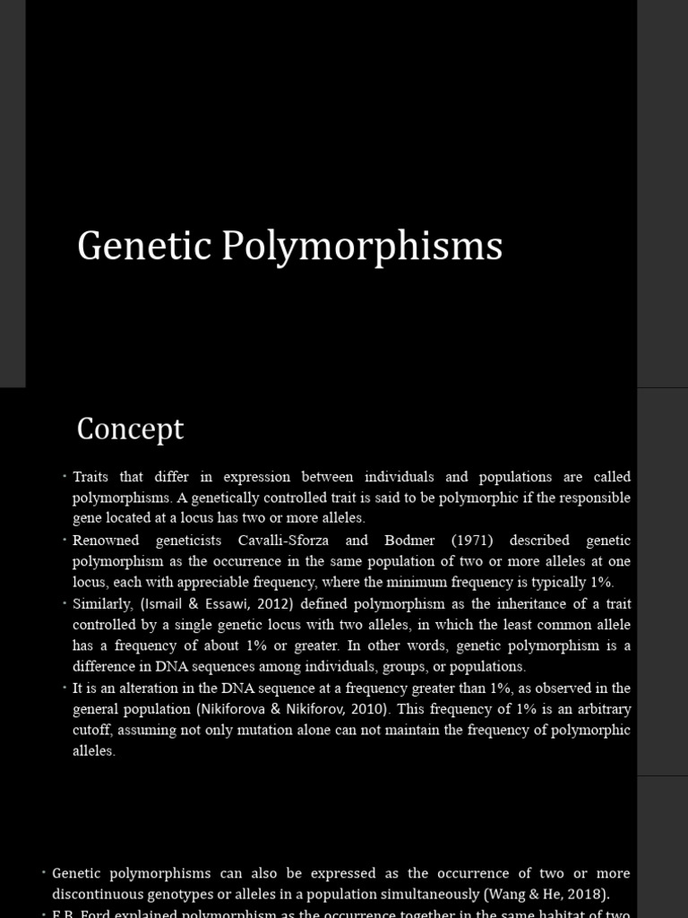 Genetic Polymorphism | Download Free PDF | Allele | Zygosity