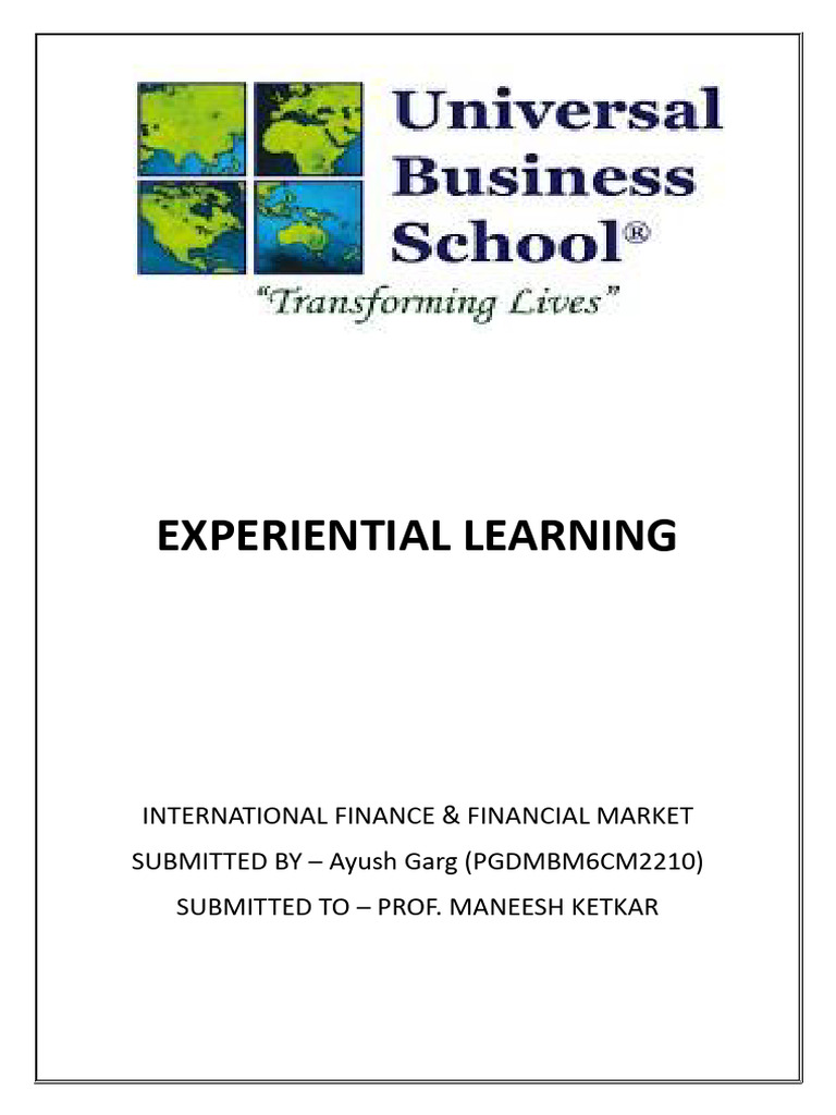 Experiential Learning in Int'l Finance | PDF | Simulation | Banks