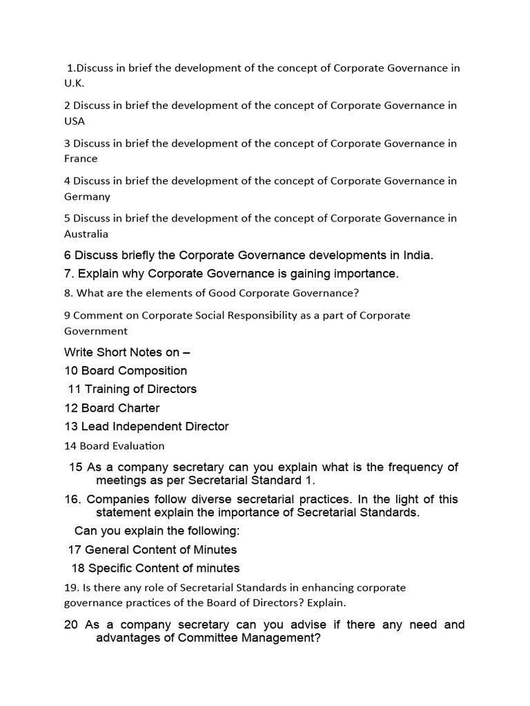 Model Question | PDF | Corporate Governance | Risk Management