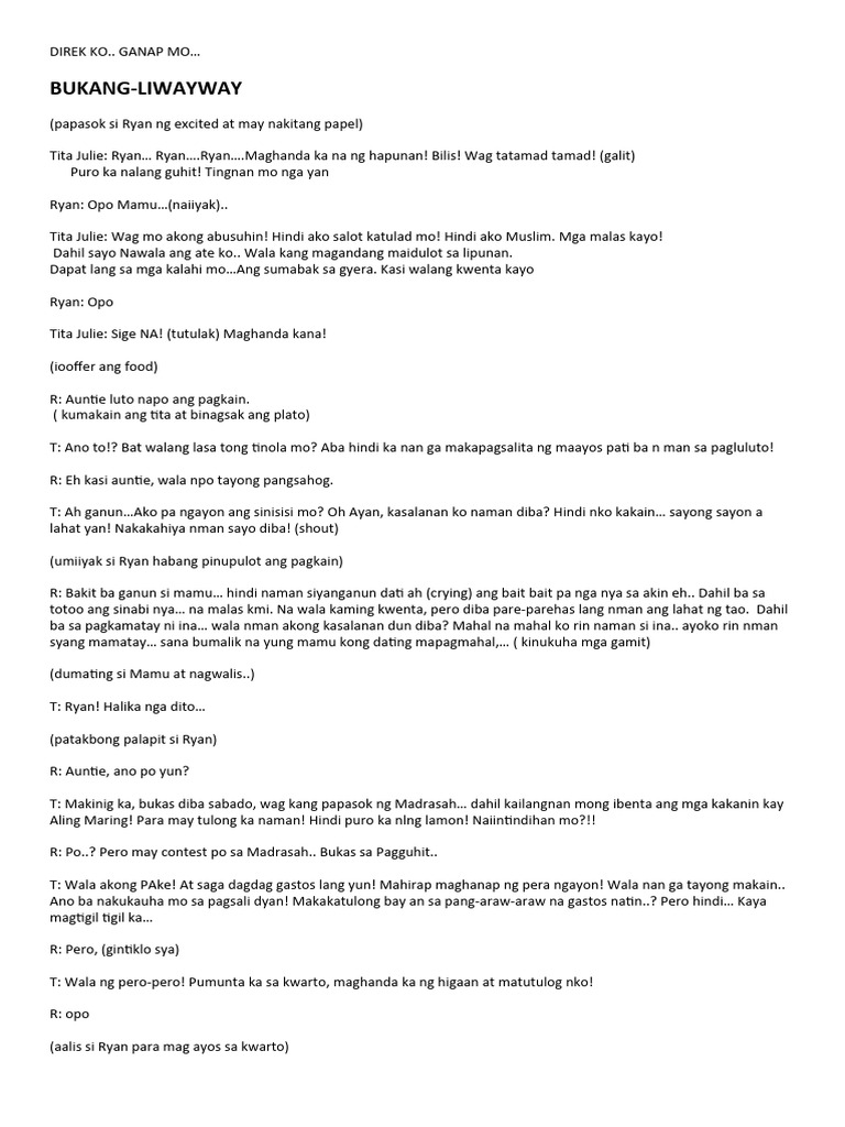 script ni ryan | PDF