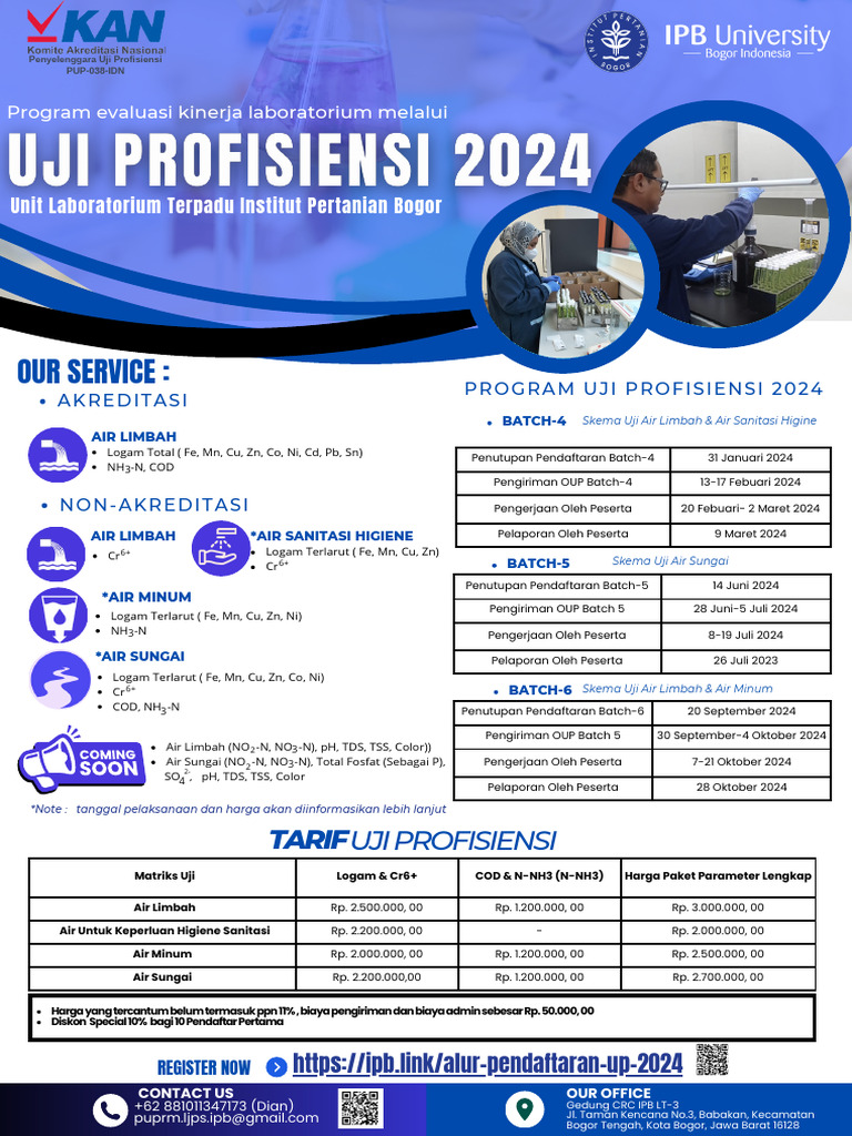 Brosur Uji Profisiensi Laboratorium Terpadu IPB (201223) - 2 | PDF