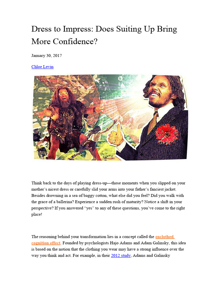 Dress to Impress: Boosting Self-Perception | PDF | Self Esteem | Self ...