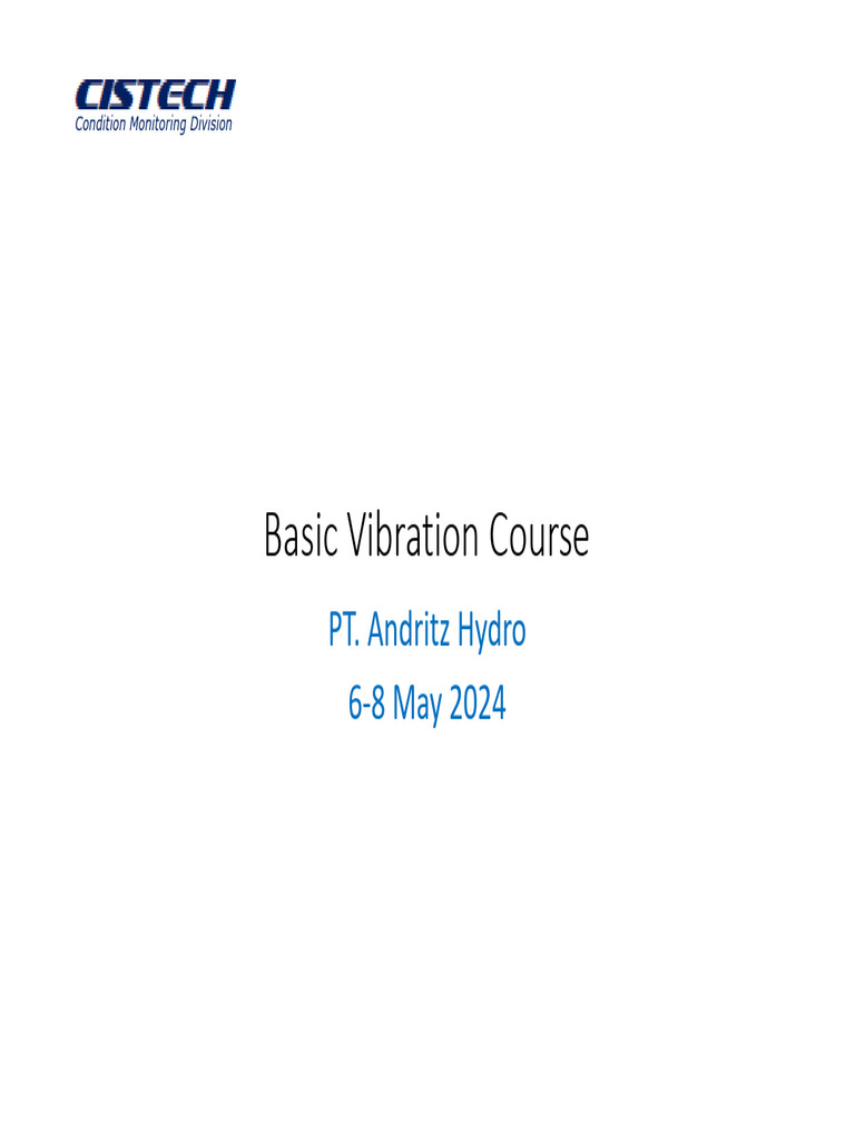 Basic Vibration Course | PDF | Frequency | Reliability Engineering