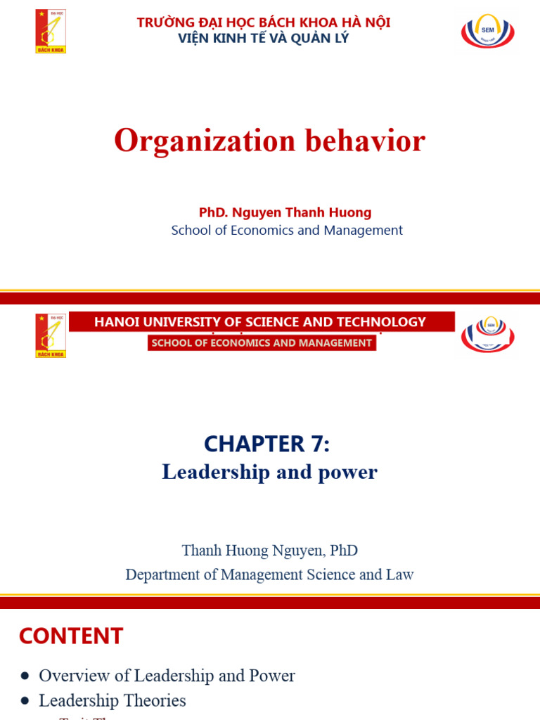 OB - Chap 7_ Leadership & Power_student | PDF | Leadership | Power ...