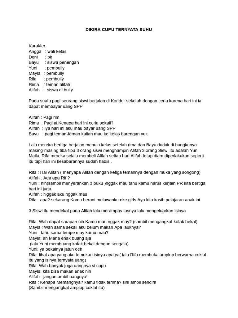 Naskah Dialog Drama | PDF