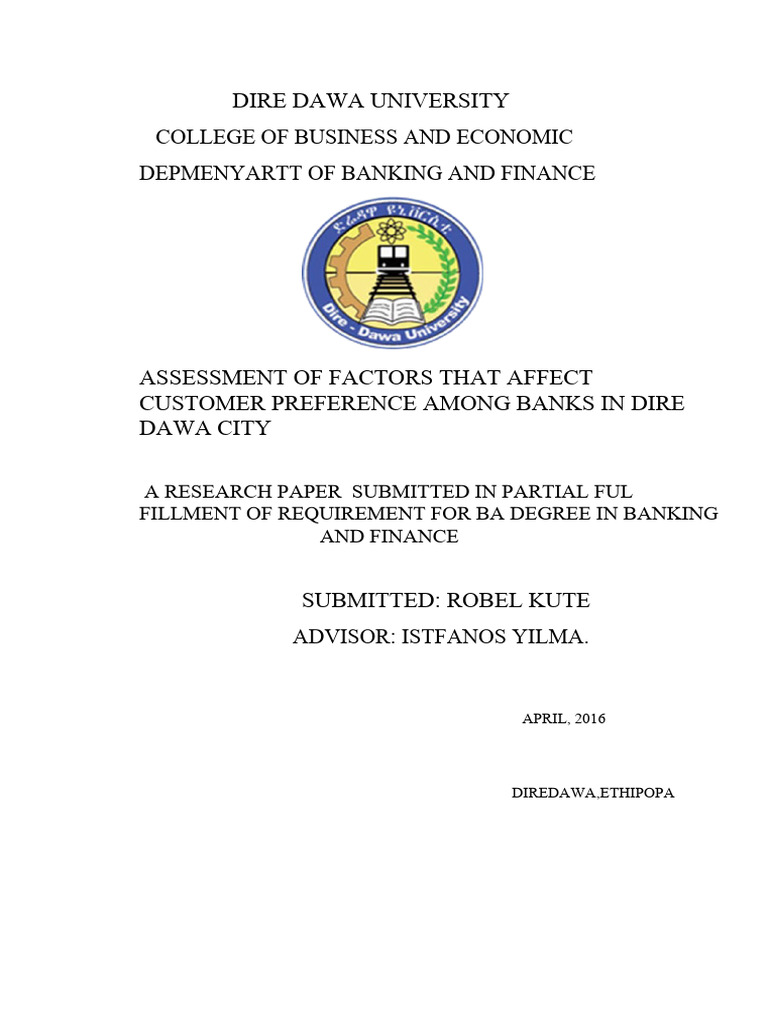 Robel Kute | PDF | Banks | Deposit Account