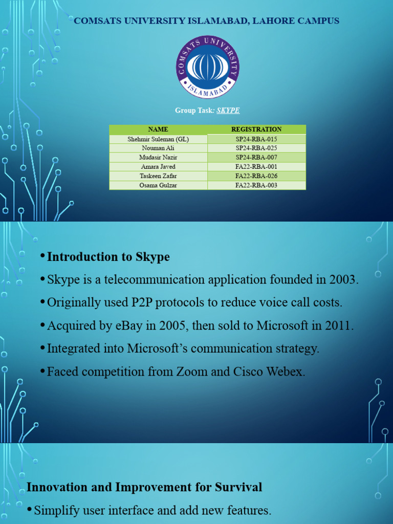 Slides PPT Skype | PDF | Cloud Computing | Videotelephony