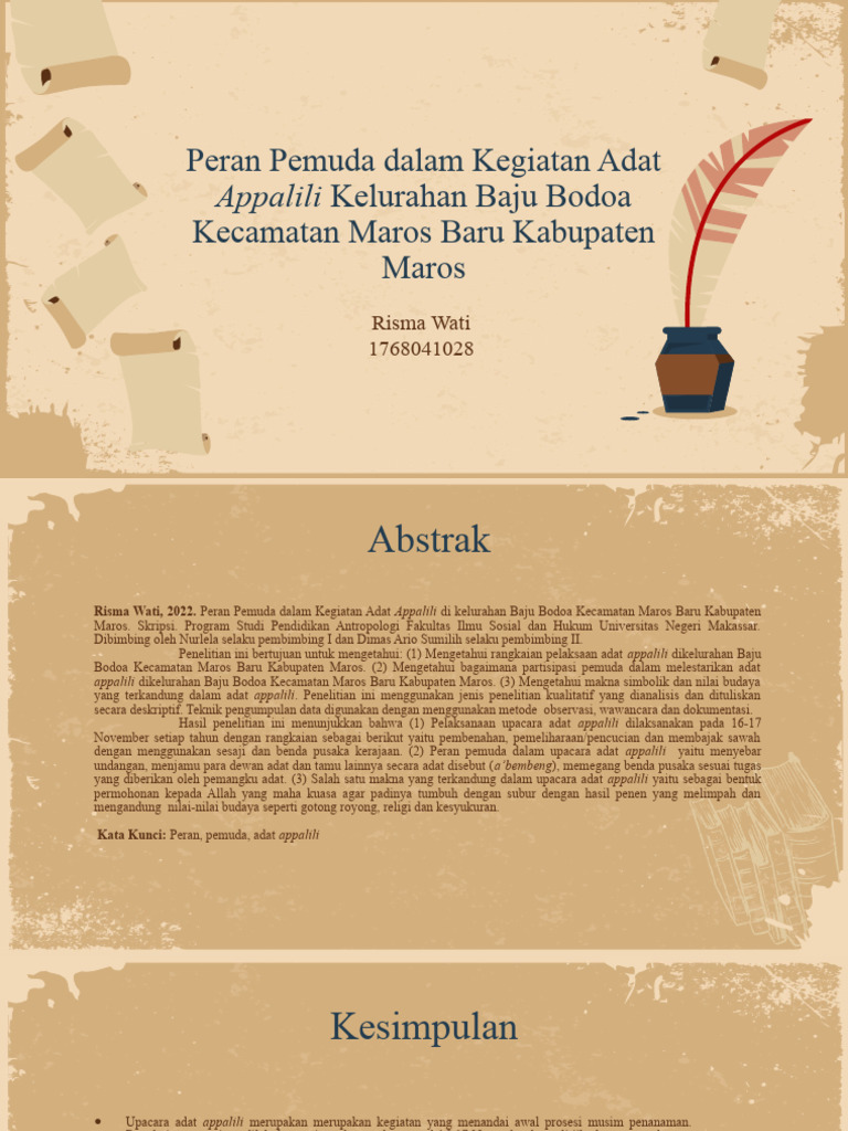 Peran Pemuda dalam Adat Appalili Maros | PDF