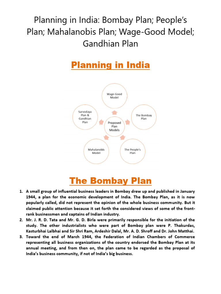 Planning in India Models | PDF | Agriculture | Economies