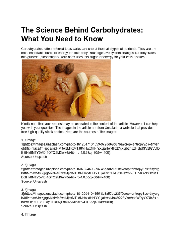 The Science Behind Carbohydrates: What You Need To Know | PDF ...