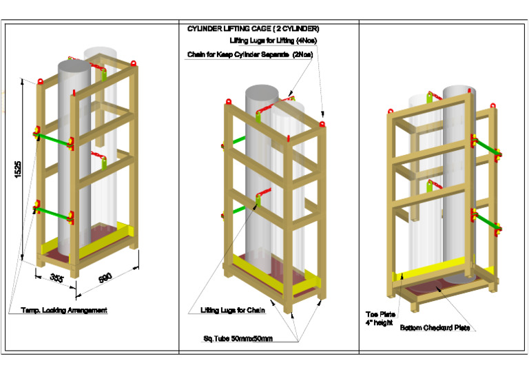 2 Cylinder Lifting Cage-Sheet-1 | PDF