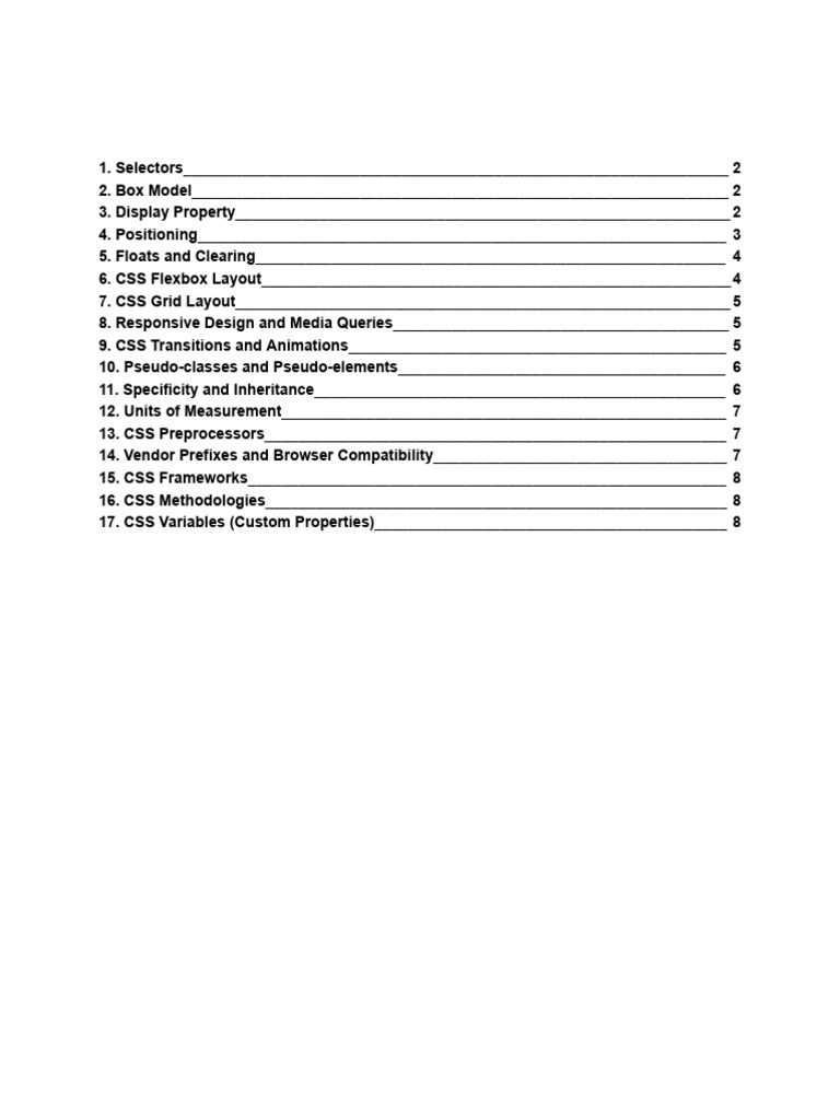 Css Basics Pdf Bootstrap Front End Framework Page Layout 