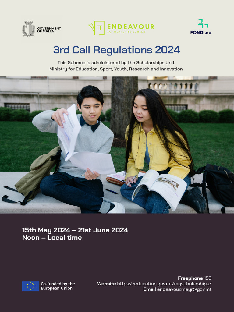 Endeavour II Regulations 3rd Call 2024 | PDF | Master's Degree | Fee