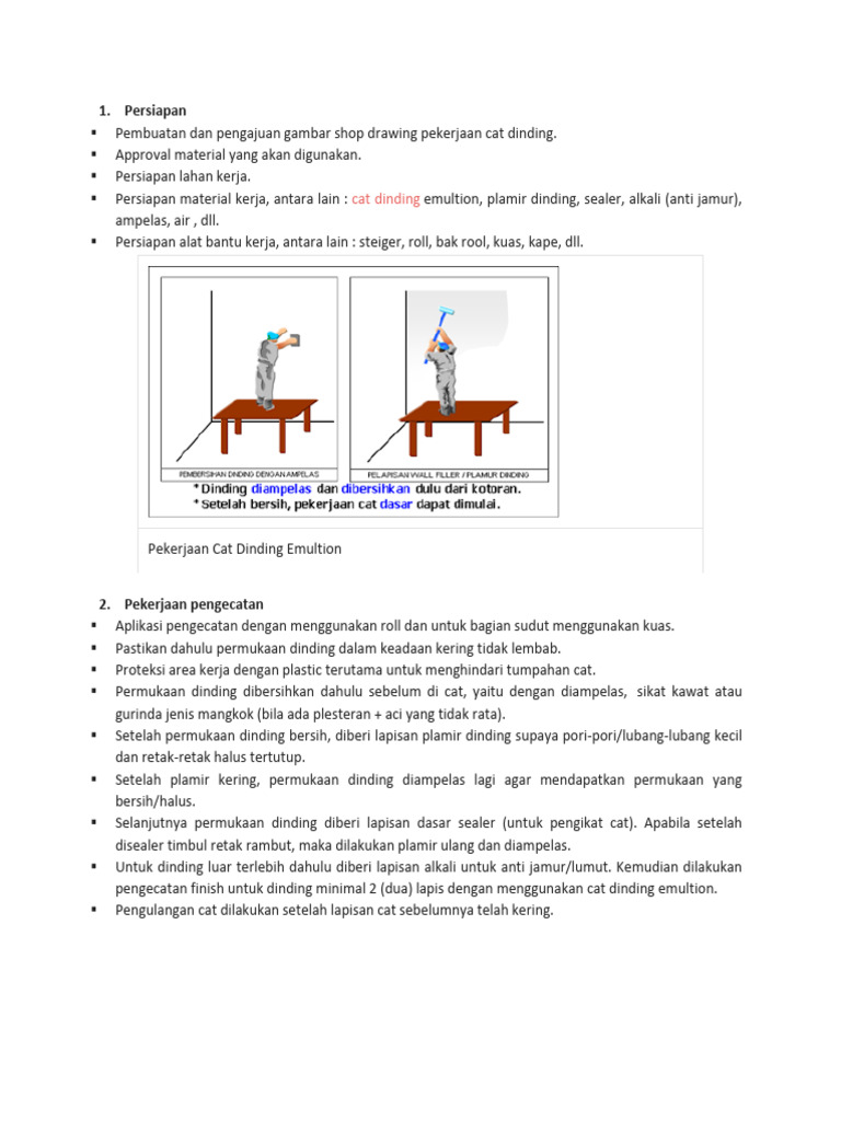Metode Pengecatan Dinding | PDF