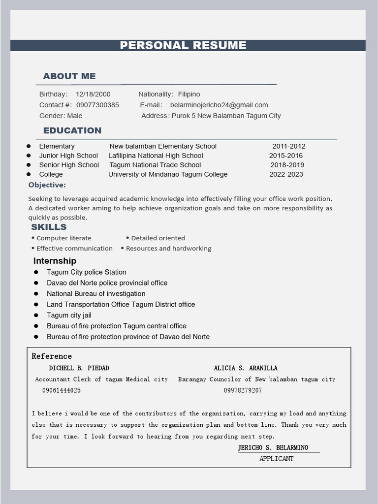 Resume-for-DPWH- | PDF