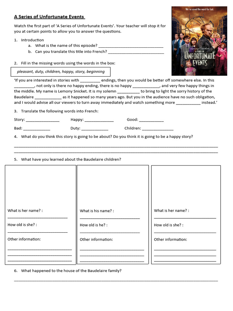 Lemony Snicket | PDF | A Series Of Unfortunate Events | Series Of ...