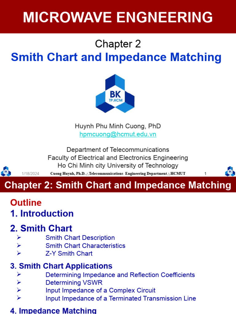 Chapter 2 Smith Chart and Impedance Matching | PDF | Electrical Impedance | Electronics