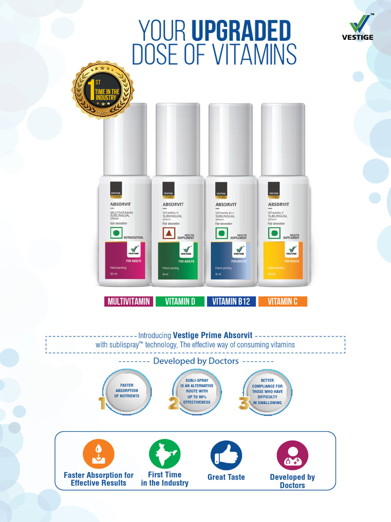 Vestige Absorvit-English | PDF | Vitamin | Dose (Biochemistry)