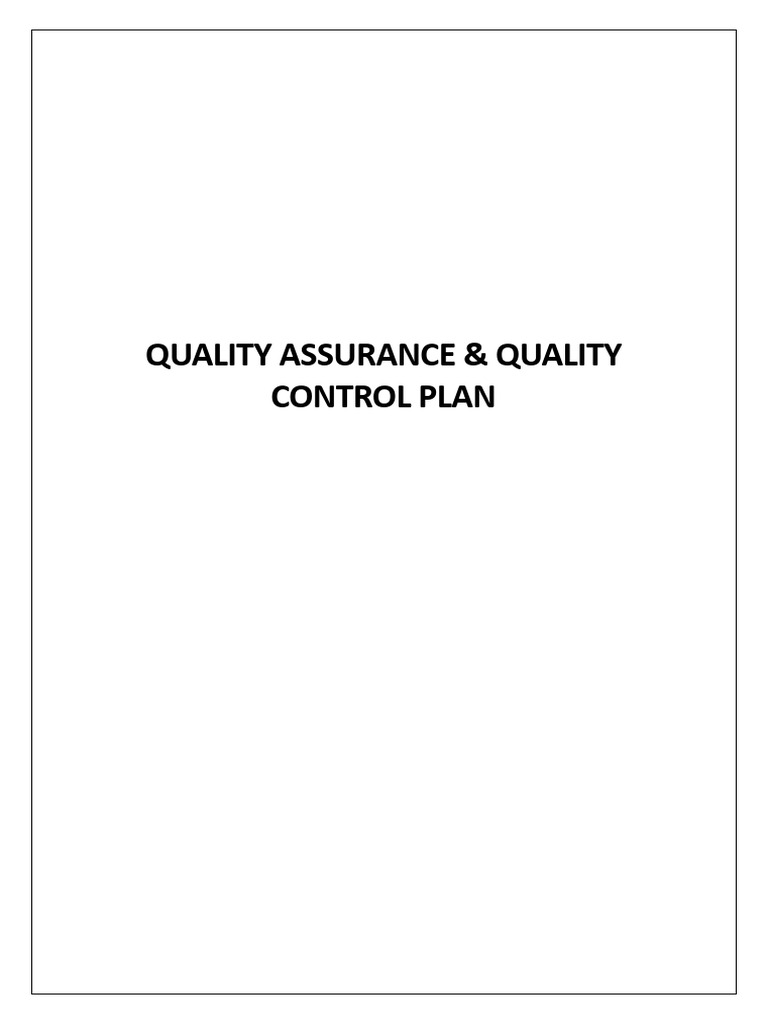 QAQC Plan | PDF | Quality Assurance | Waste