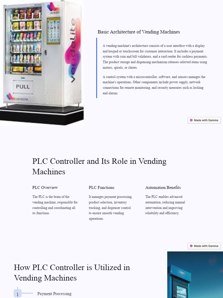 Basic-Architecture-of-Vending-Machines | PDF | Programmable Logic Controller | Vending Machine