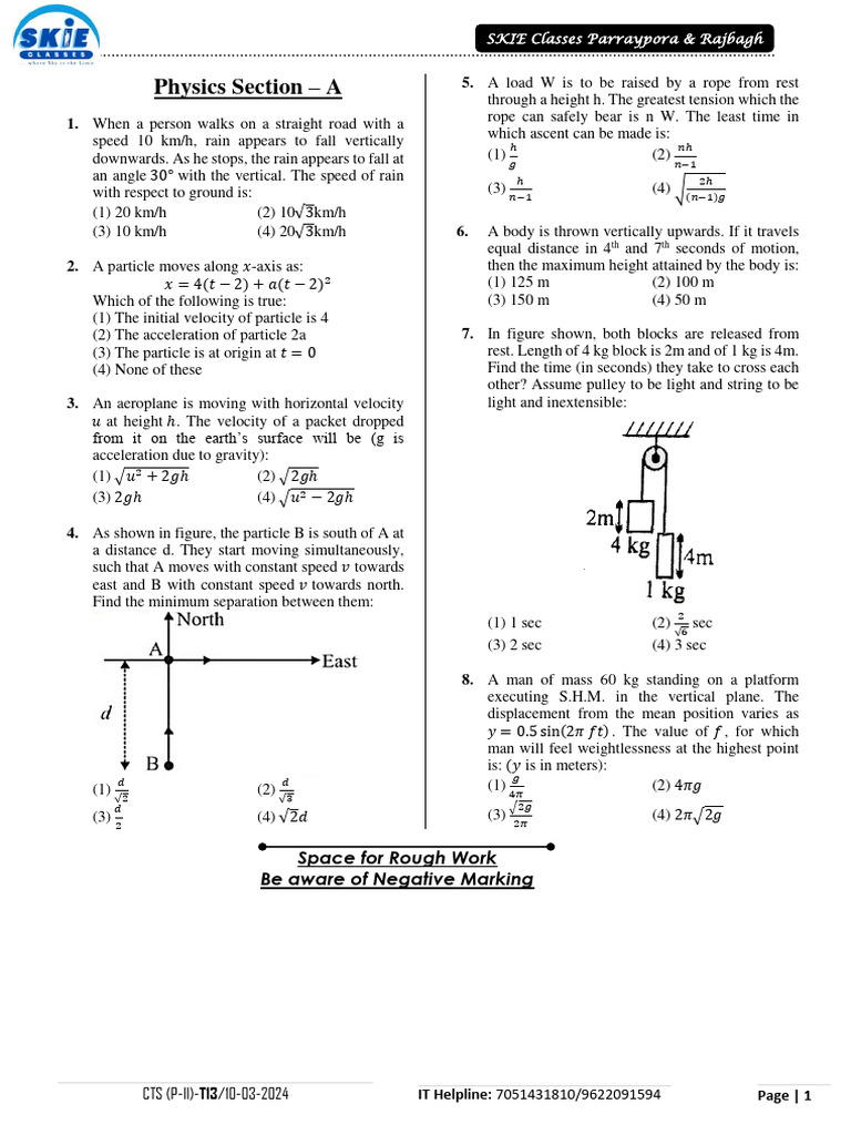 Neet Practice | PDF | Force | Acceleration